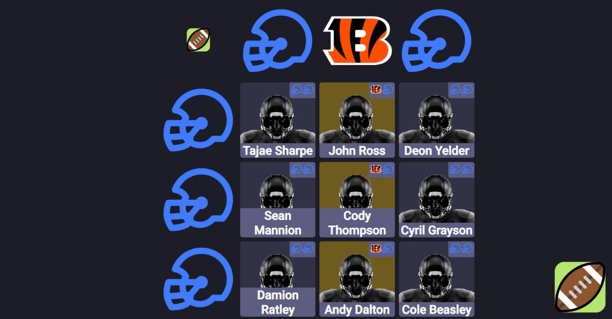 Reverse NFL Immaculate Gridiron