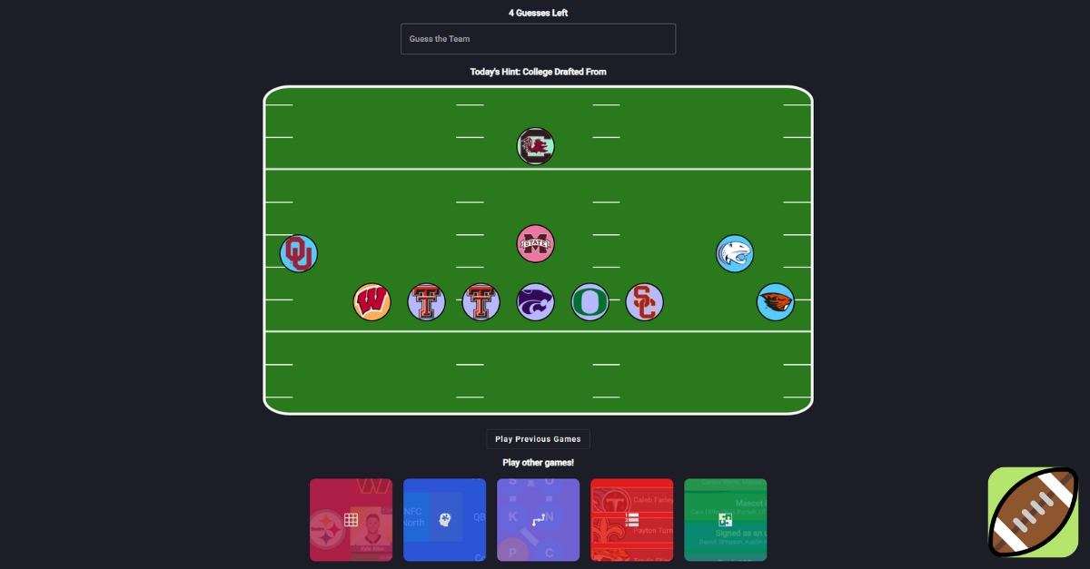 NFL Team Game | Guess the NFL Teams